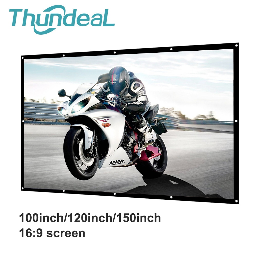 Thundeal Projector Scherm 100 120 150 Inch Canvas ... – Grandado