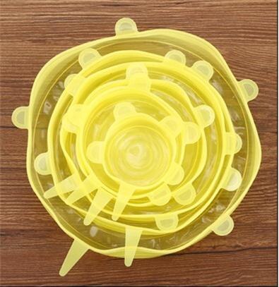Silicone Stretch Lids 6 PACK of VARIOUS SIZES,Flex... – Vicedeal