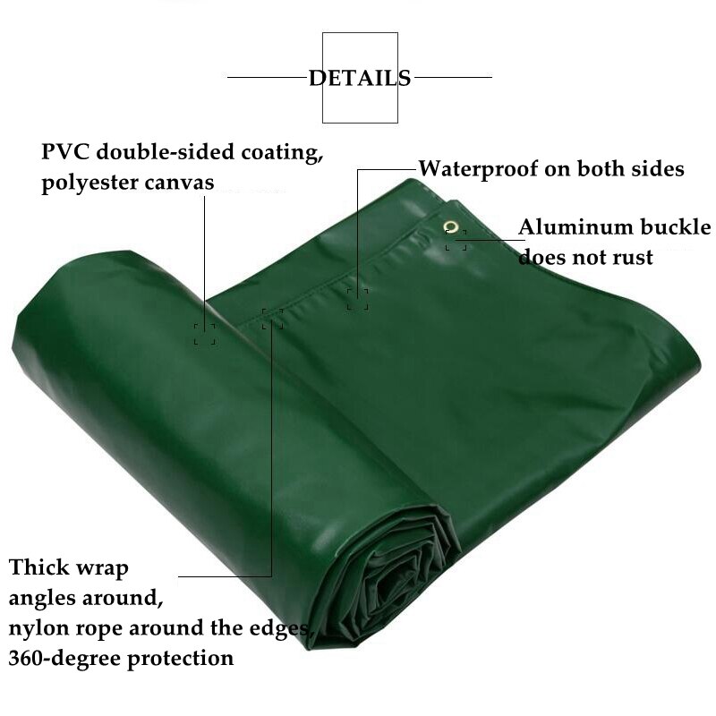 Thick 0.4mm Green Oxford Cloth Tarpaulin Rainproof... – Grandado