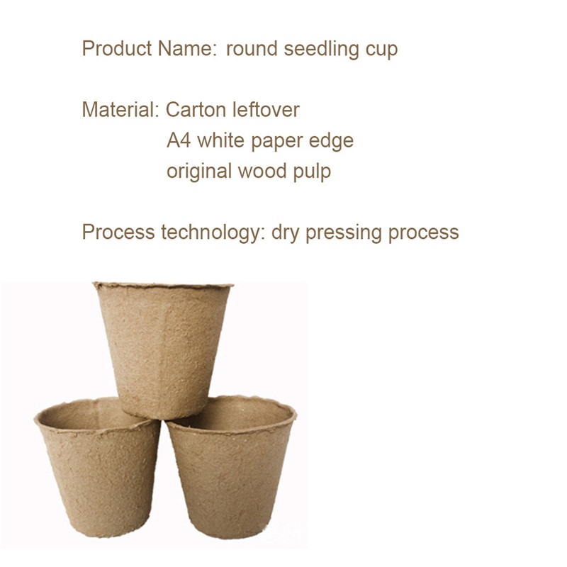 100Pcs 6x6cm Pulp Seedling Cup Biodegradable Pulp ... – Grandado