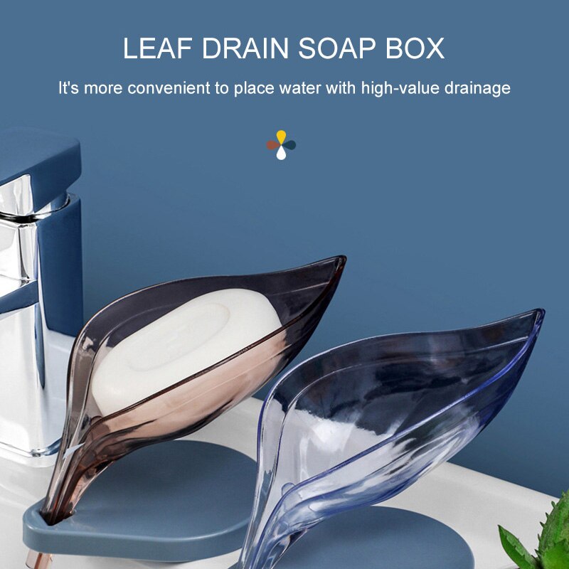 Leaf Soap Storage Rack V-Shaped Drain Soap Box Org... – Grandado