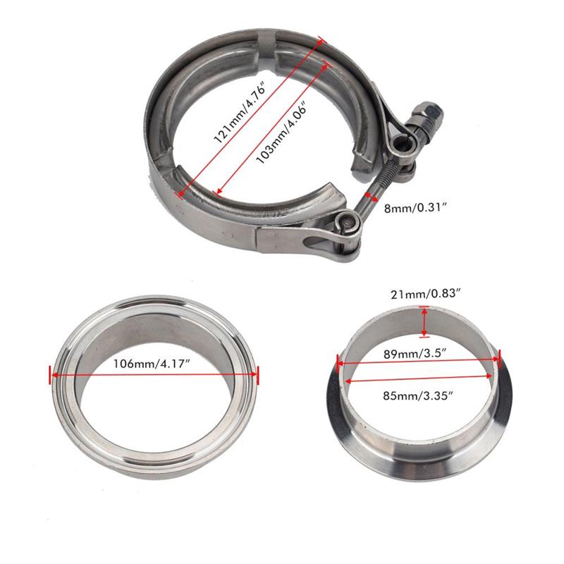 3.5" V-Band Clamp with Flange Clamp 304 Stain... – Vicedeal