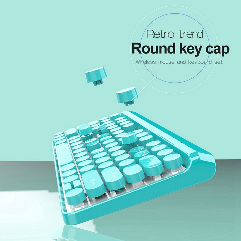 2.4G Wireless Keyboard Mouse Combo 84 Round Keys C... – Vicedeal