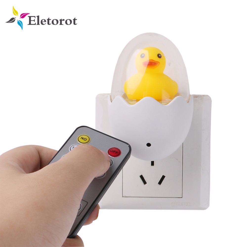Eend Ei Nachtlampje Stopcontact Draadloze LED Afst... – Vicedeal