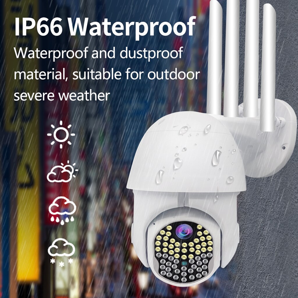 PTZ 1080P Full HD WIFI Security Camera 62 LEDs 16G... – Grandado