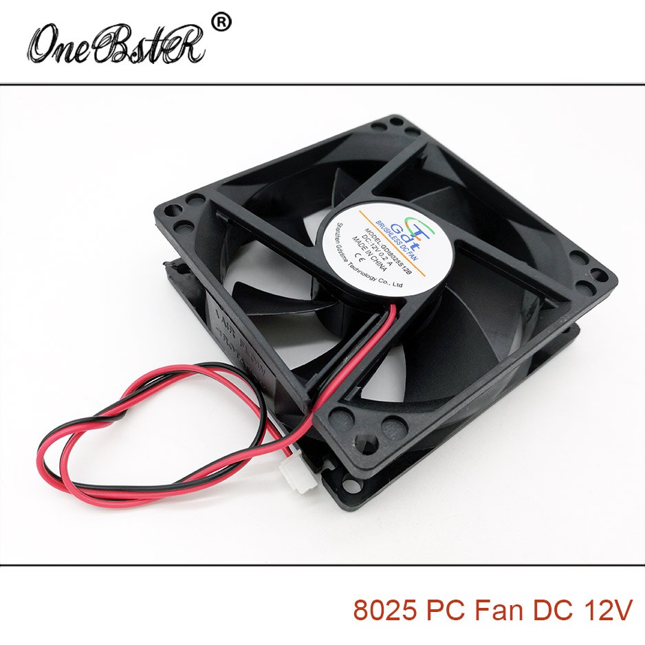 8025 DC 12V 0,2 A Bürstenlosen Hülse Fan 8CM 80MM ... – Grandado
