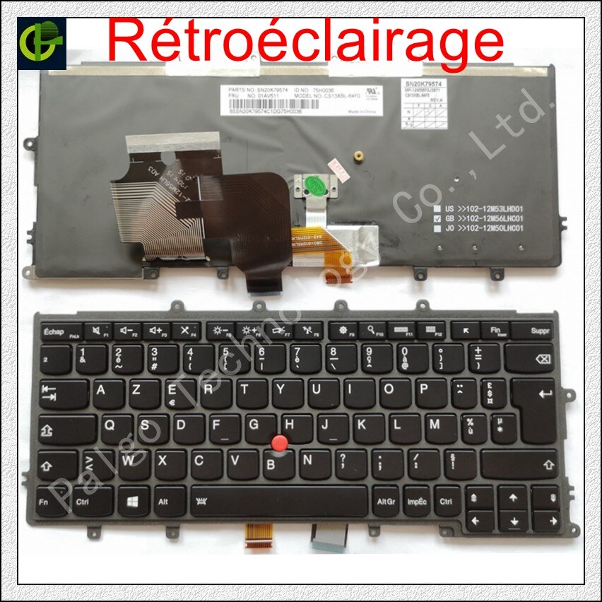 French Azerty Backlit keyboard FOR Lenovo IBM Thin... – Grandado