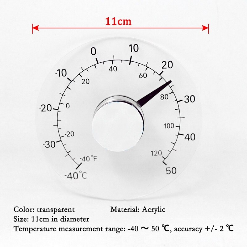 Digital Transparent Outdoor Window Thermometer Hyd... – Grandado