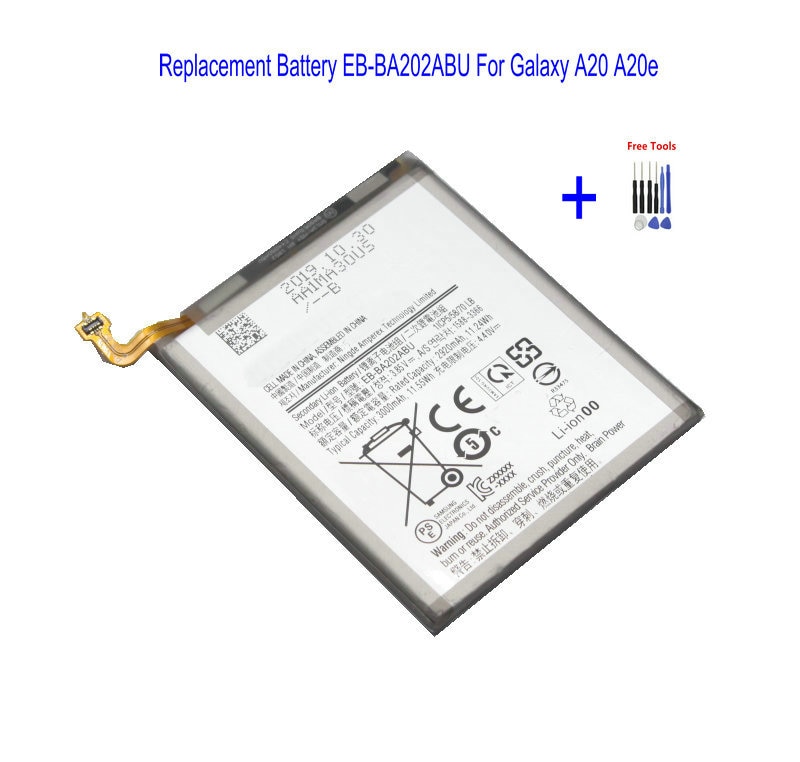 1x 3000mAh EB-BA202ABU 11.55Wh Replacement Battery... – Grandado