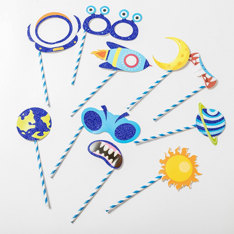 Outer Space Party Photo Booth Props Foto Achtergro... – Vicedeal