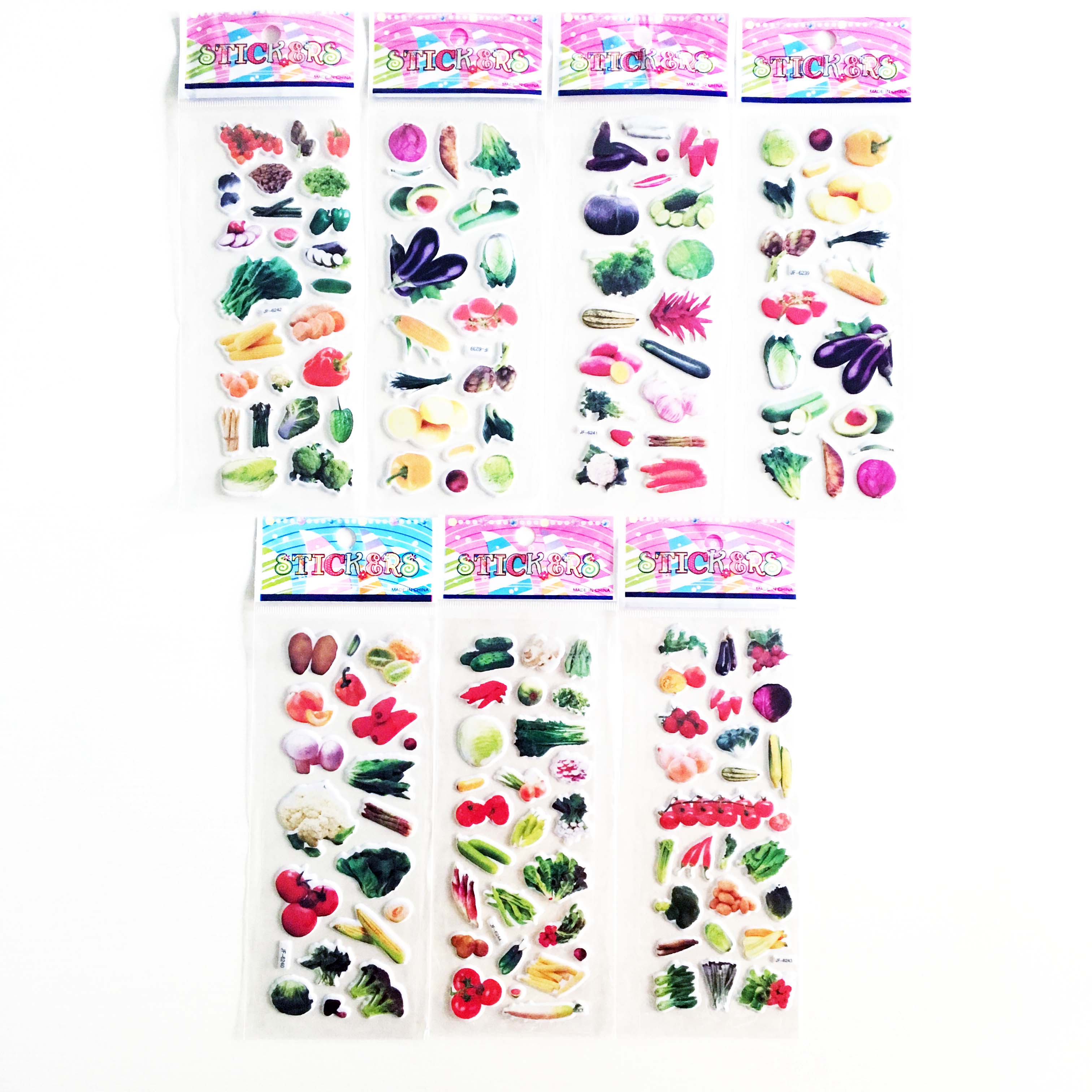 6 pcs 3D Stickers vegetables Stickers Kids Childre... – Vicedeal