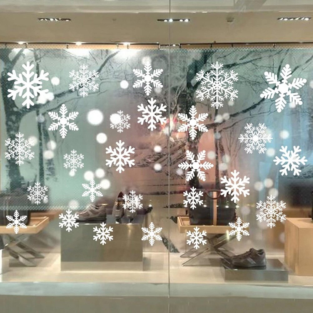 27PCS White Snowflake Stickers Snowflake Window Cl... – Grandado