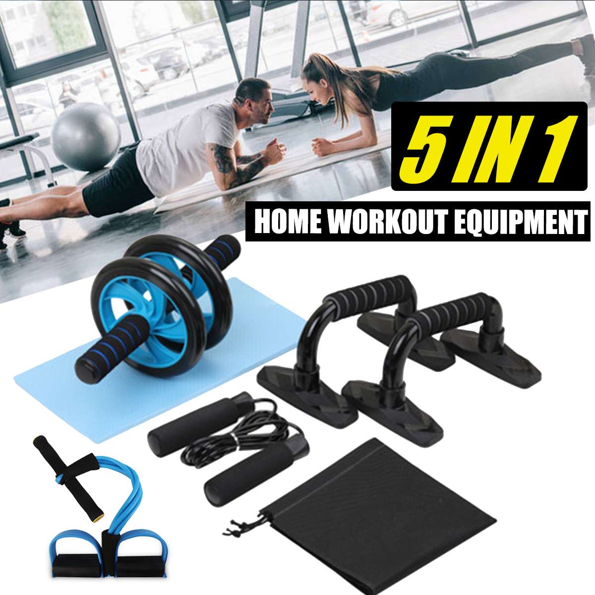 5 in 1 Gym Fitness Equipment Muscle Trainer Wheel ... – Vicedeal