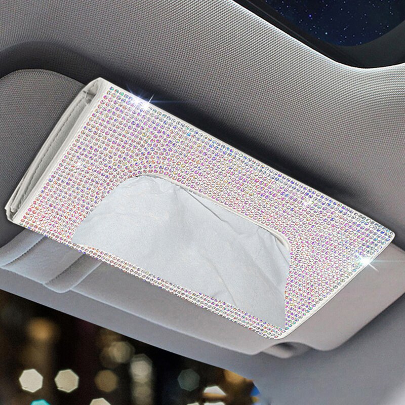 Bling Bling Auto Zonneklep Tissue Box Pu Leer Tiss... – Grandado