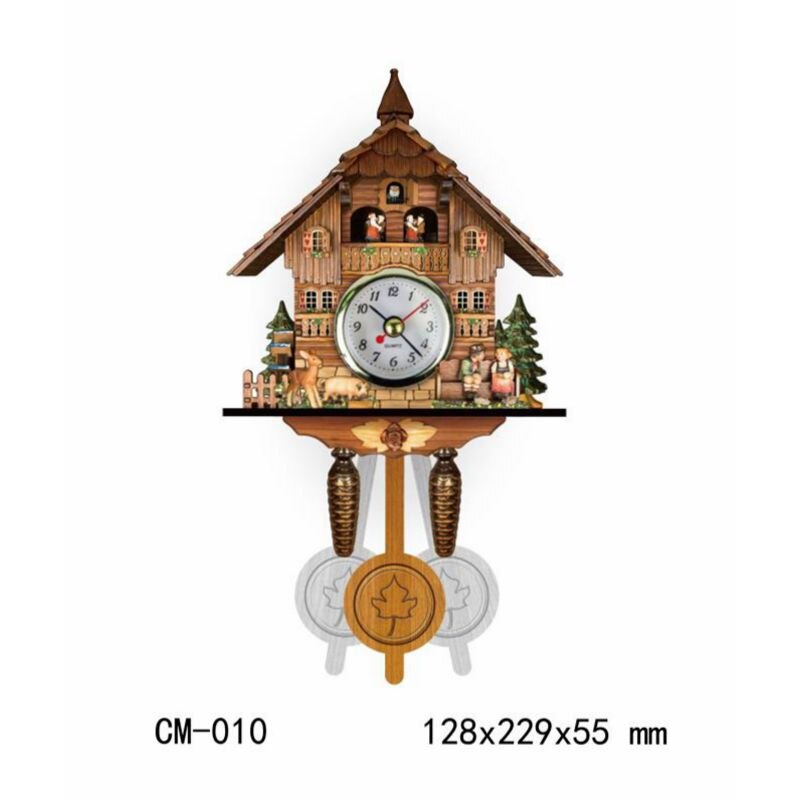 Vintage Wooden Wall Clock Time Bird Bell German Bl... – Grandado
