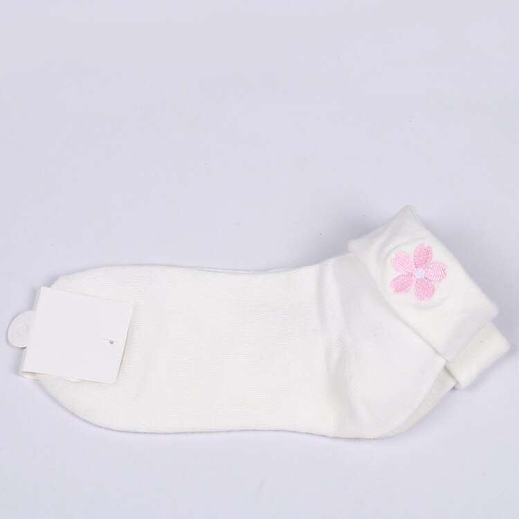 Cotton Sakura Embroidered Socks For Girls JK Unifo... – Vicedeal