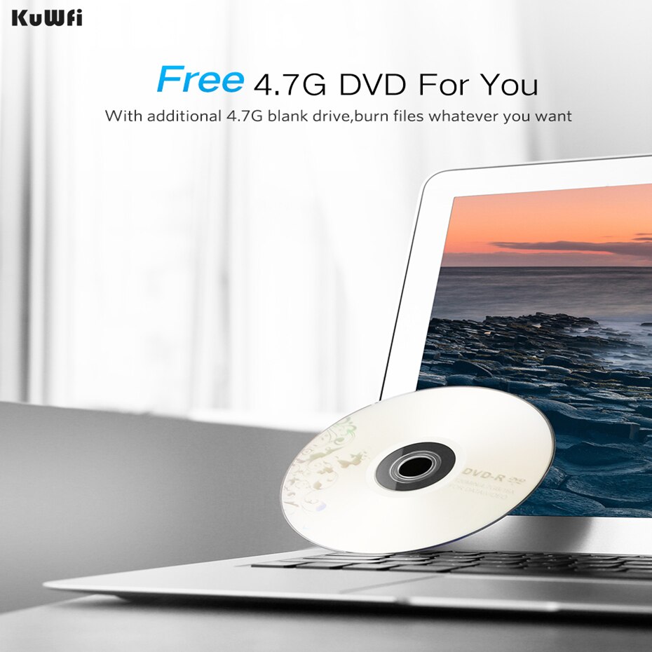 Kuwfi usb unidade óptica externo usb 2.0 cd/DVD-RO... – Grandado