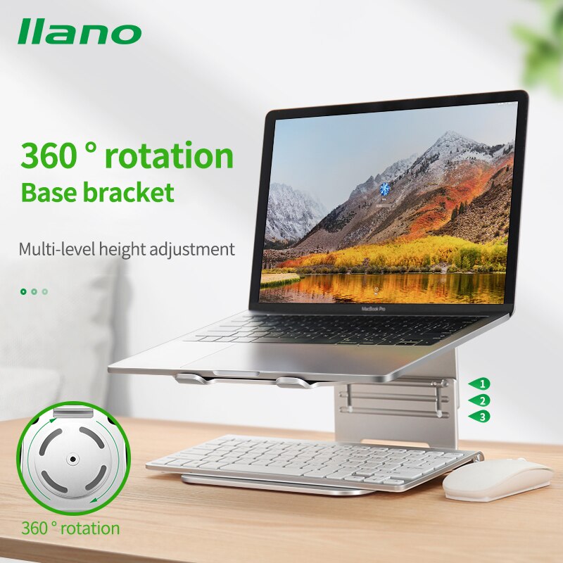 Llano Laptop Stand Desk 360 Graden Roterende Bodem... – Grandado