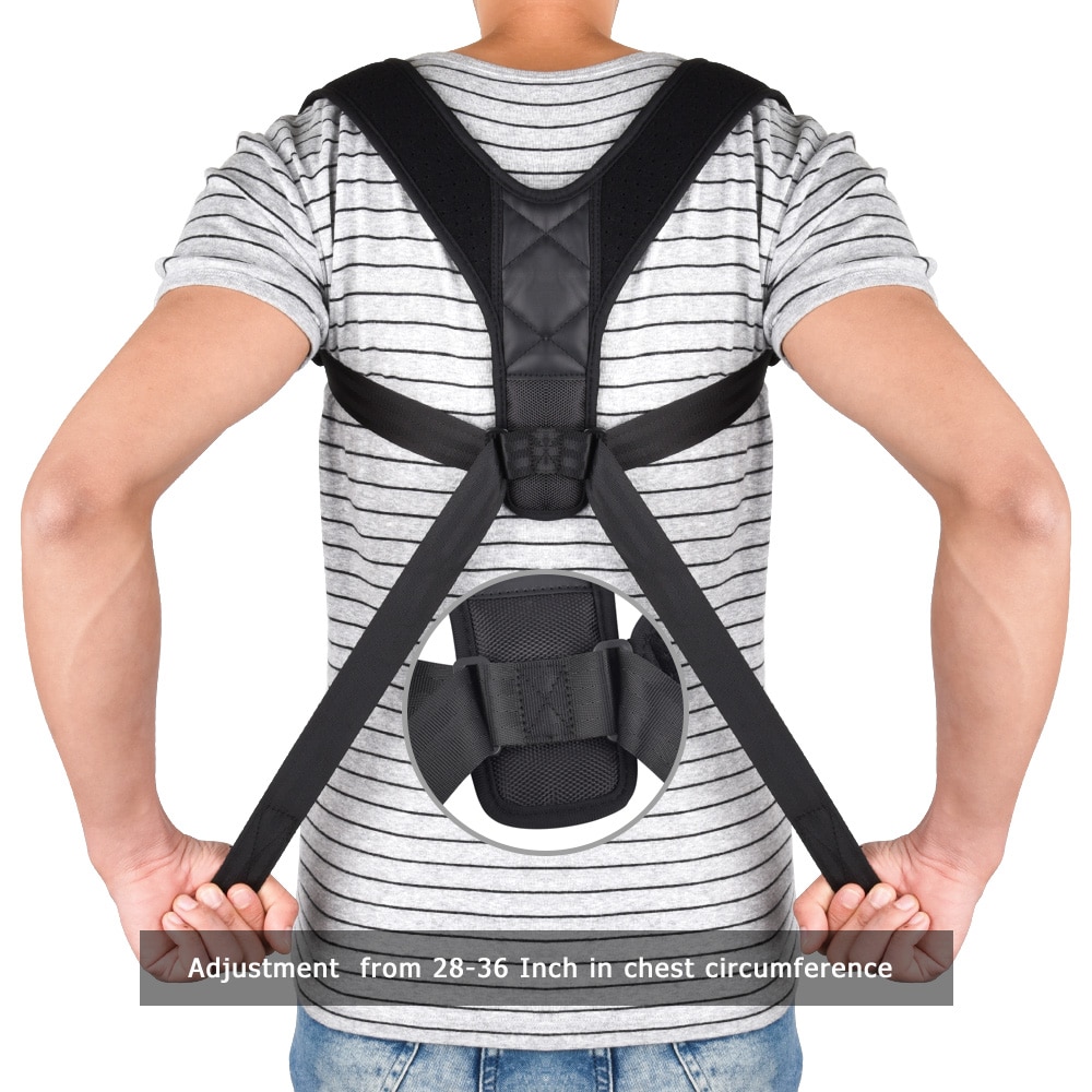 Upper Back Brace Support Belt Adjustable Back Post... – Grandado