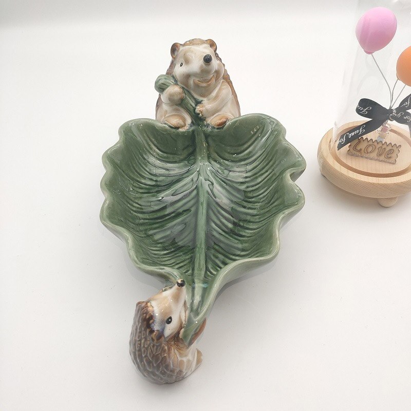 Nordic ceramic hedgehog small animal decorations h... – Grandado
