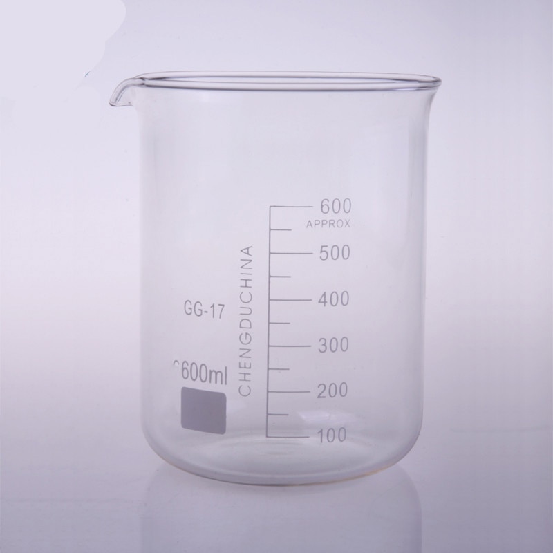 600mL Glass Beaker Low Form Chemical Lab Glassware – Grandado