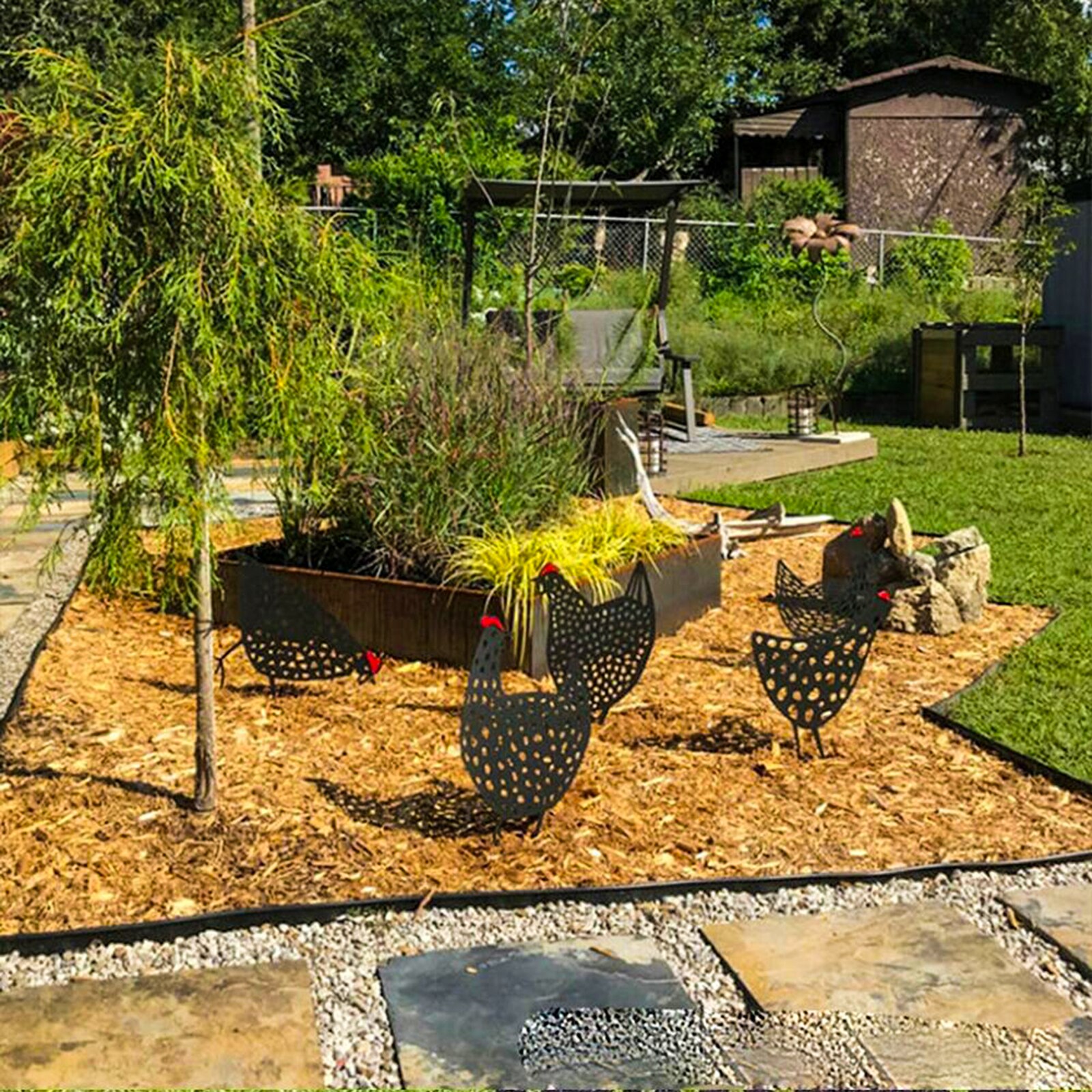 Easter Day Simulation Chicken Courtyard Art Garden... – Grandado