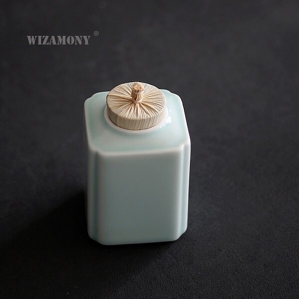 WIZAMONY Chinese Jingdezhen tea caddy Small Celado... – Vicedeal