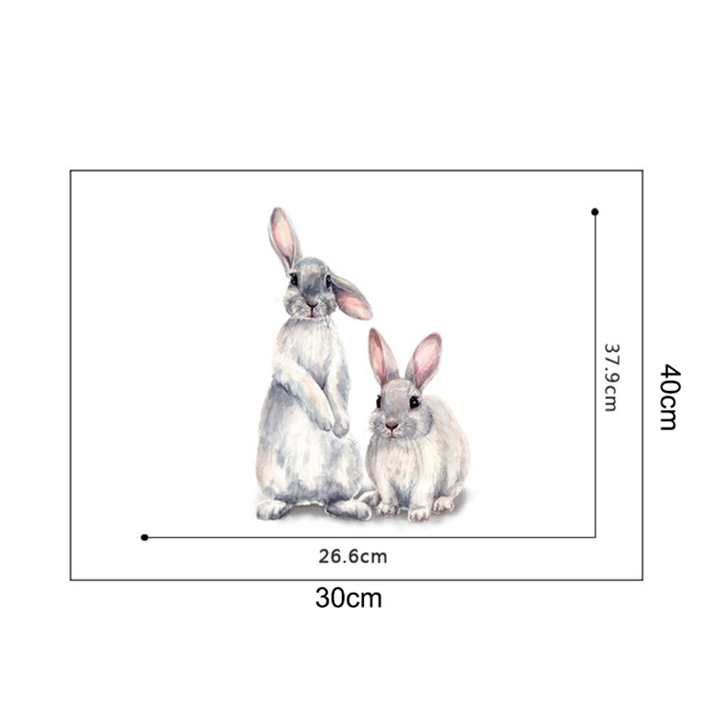 Cute Rabbit Wall Sticker Removable PVC Bedroom Bac... – Grandado