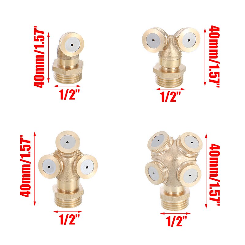 1/2/3/4 Hole Brass Atomizing Spray Fitting Nebuliz... – Grandado
