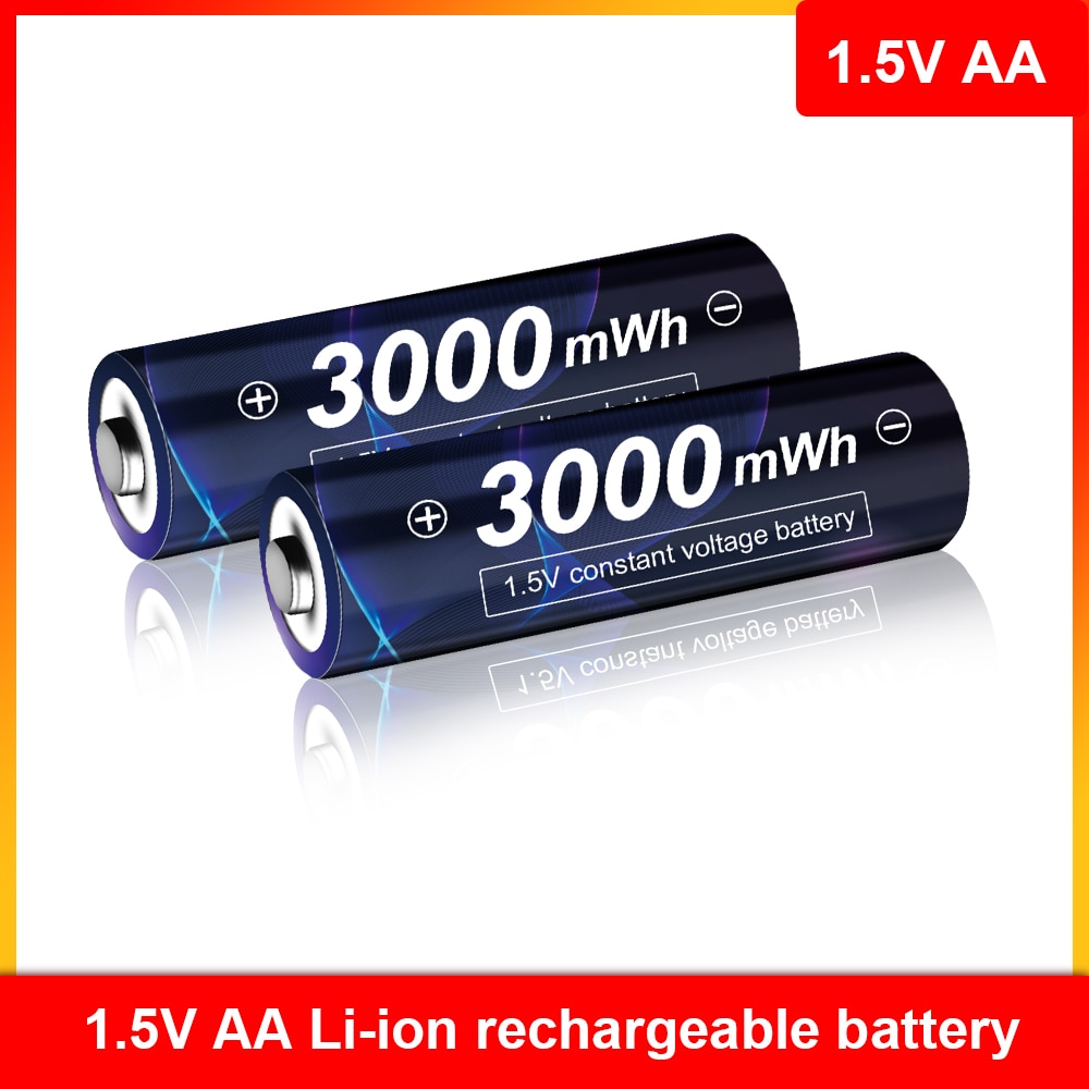 12PCS 3000mwh 1,5 V AA Li-polymer Li-po Akku 1,5 V... – Vicedeal