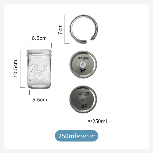 Mason Jar Glass Bottle with Lid Coffee Mug Fruit S... – Vicedeal