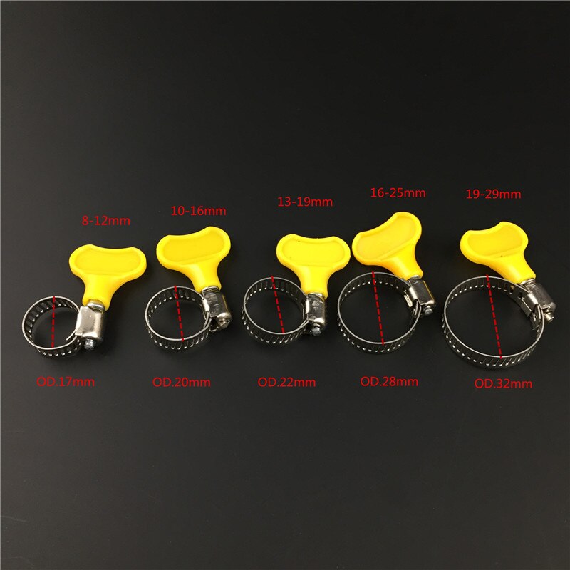 10pcs Stainless Steel Butterfly Hose Clamp Clip Wi... – Grandado