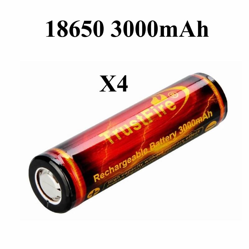 4 Uds TrustFire 18650, 14500, 26650, 32650, 16340,... – Grandado