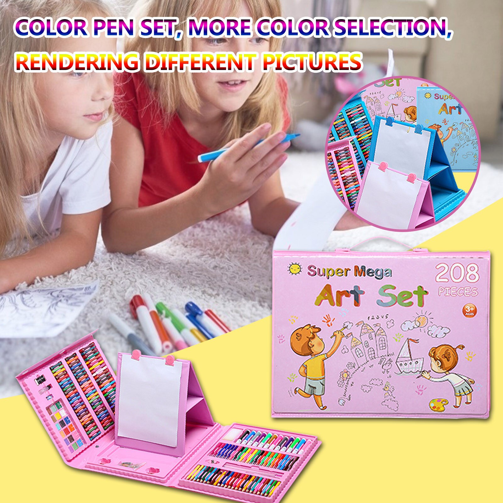 208 Pcs Painting Drawing Set Crayon Colored Pencil... – Grandado