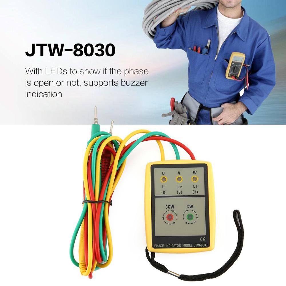 JTW JTW-8030 Portable 3 Phase Sequence Meter Multi... – Grandado