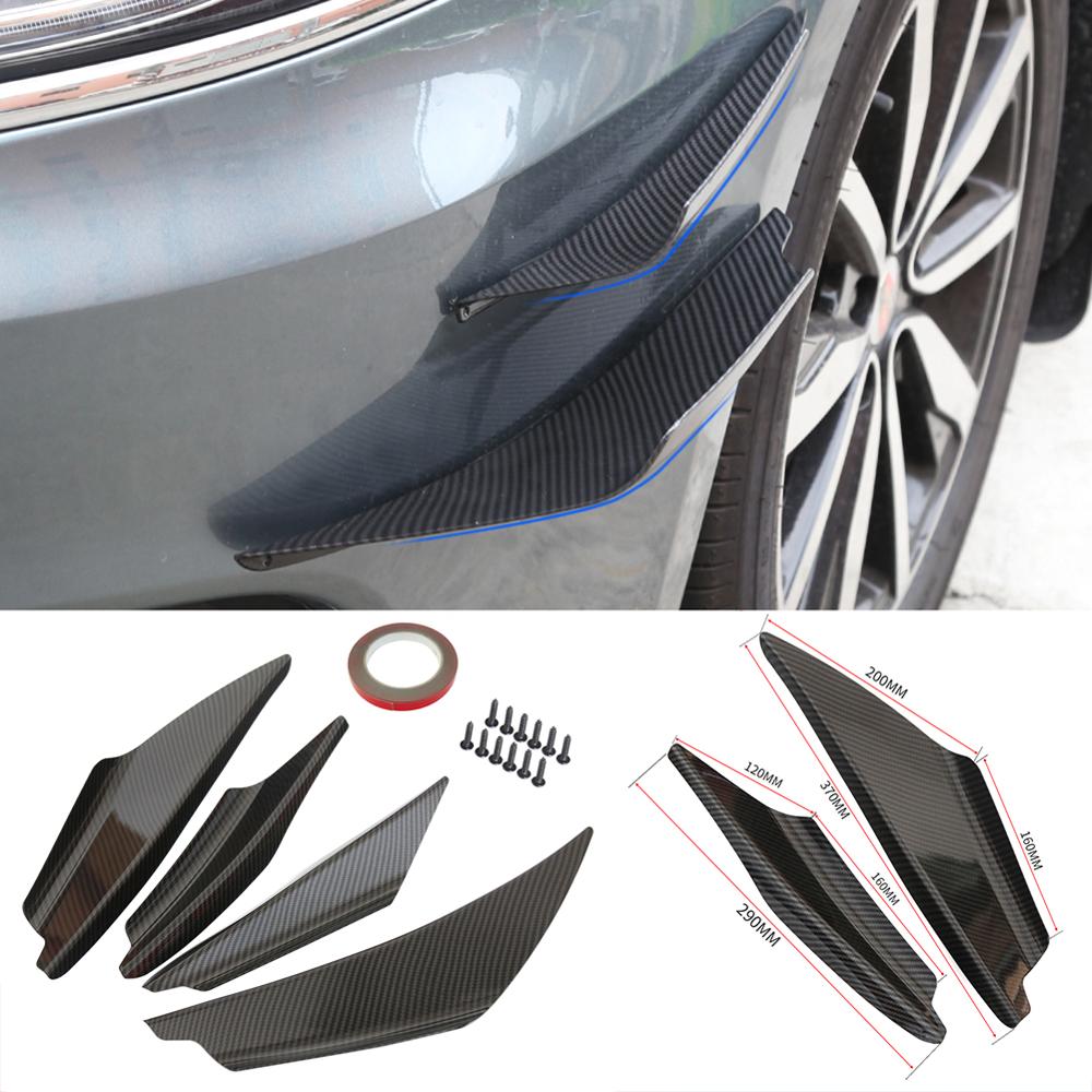 4 Stuk Side Canards Splitter Vinnen Koolstofvezel ... – Vicedeal