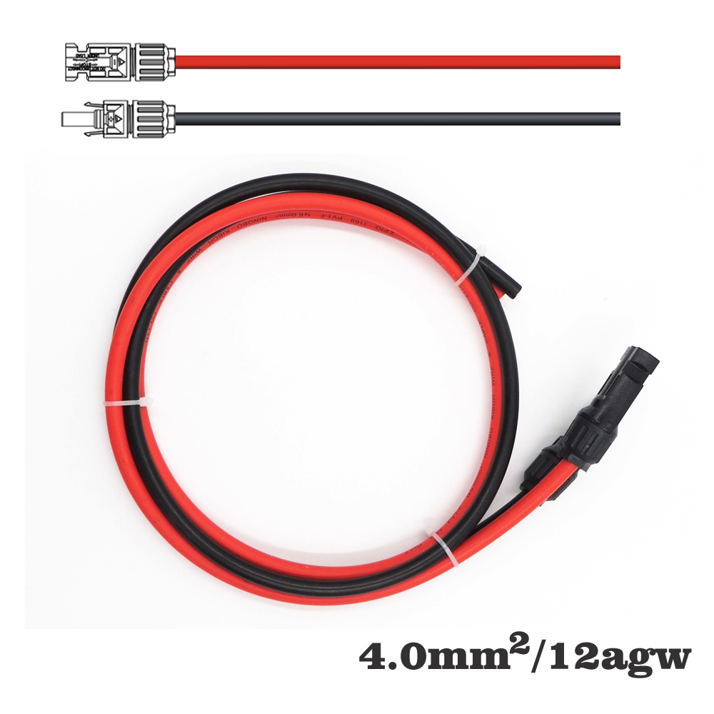 12AWG 4mm2 30/15/9/6/3/1ft PV Connector Extension ... – Grandado