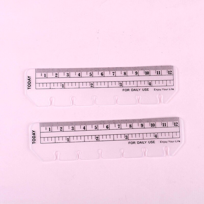 2pcs/lot Bookmark Rulers PP 6 Holes Ruler For Bind... – Grandado