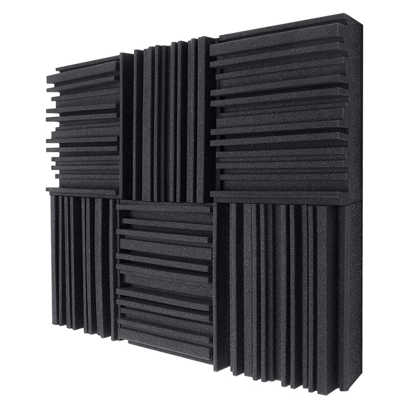 6 Pack Acoustic Studio Absorption Foam Panel-Broad... – Grandado