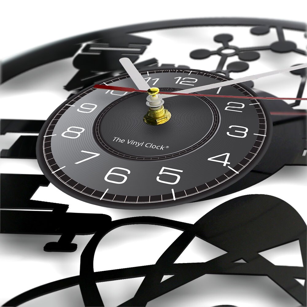 Biology Chemistry Black Silent Wall Clock Biologis... – Grandado