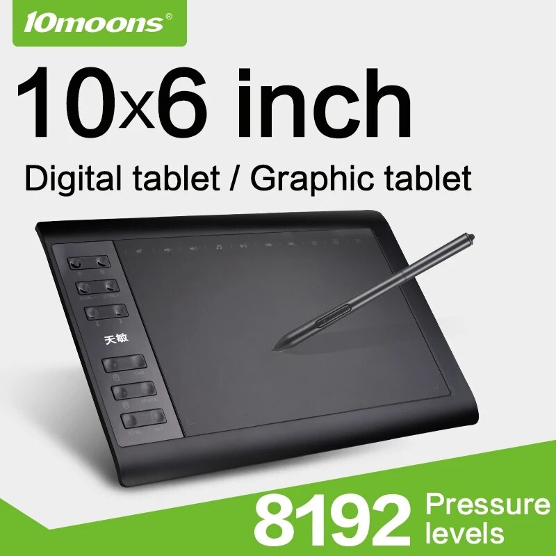 10moons G10 Digital Tablet 10x6 Inch 8192 Levels E... – Vicedeal