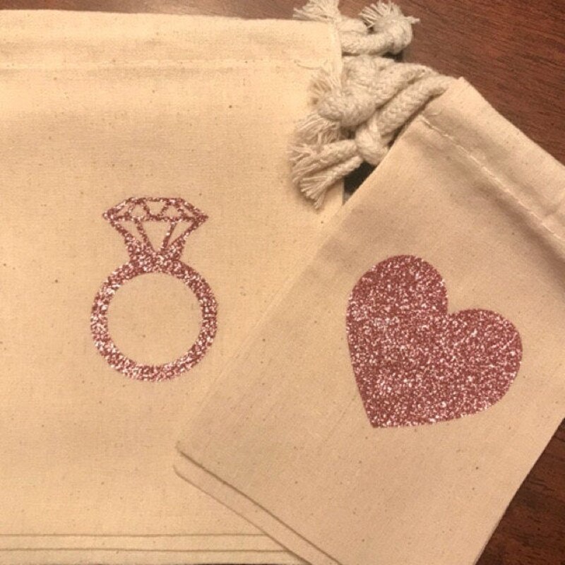 Custom Wedding Welcome Favor Bag Glitter Diamond R... – Vicedeal