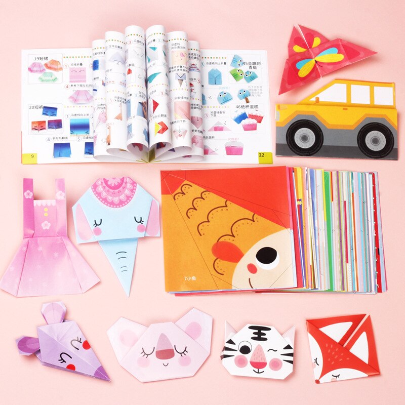 200pcs Cartoon Animal Origami Paper Folding Kids C... – Grandado