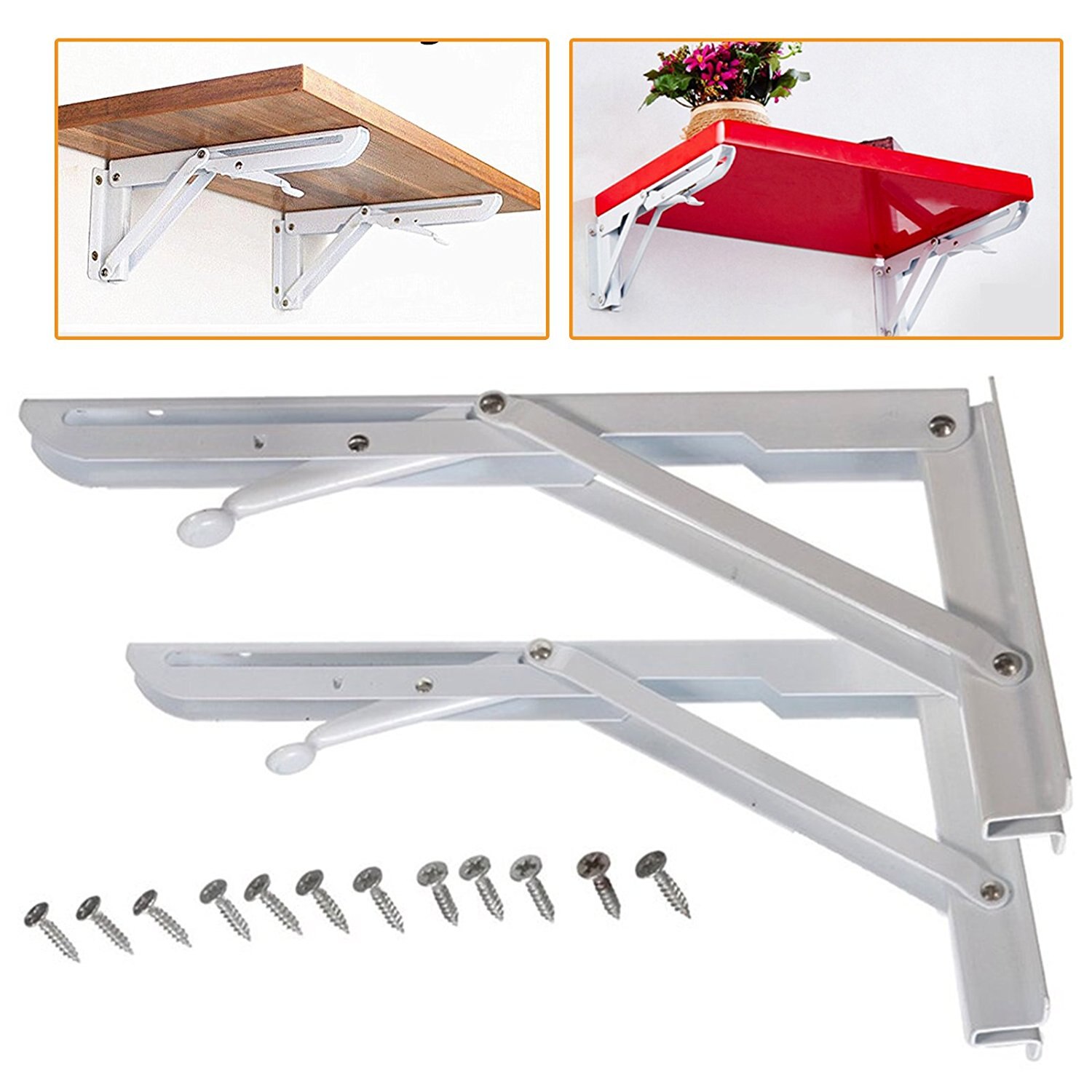 2X Heavy Duty White 90 Degree Triangle-Wall Mounte... – Grandado