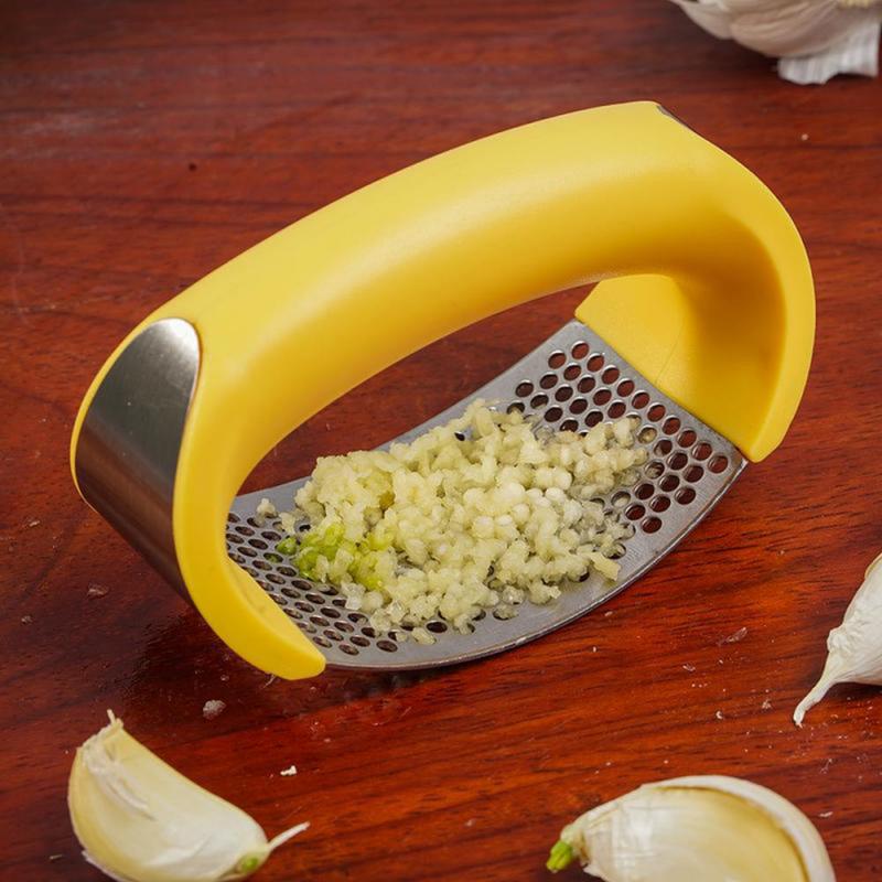Stainless steel household kitchen garlic press min... – Grandado