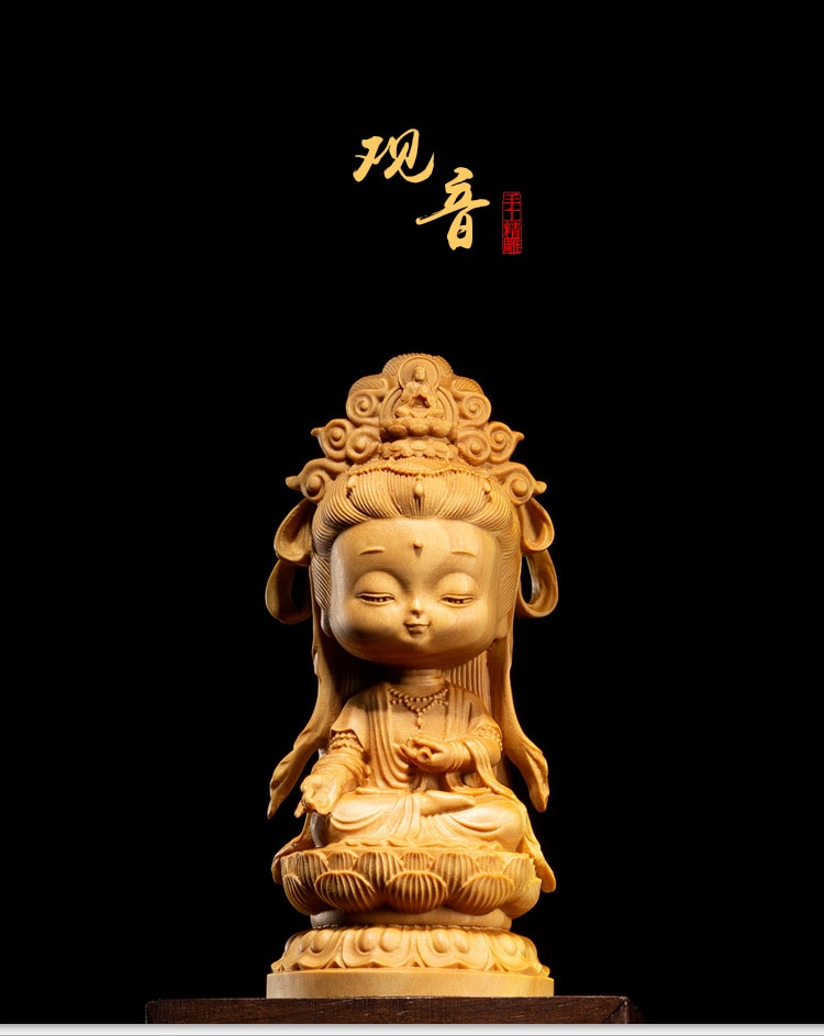 Wood Carving Hands Chinese Buddha Statues for Home... – Grandado