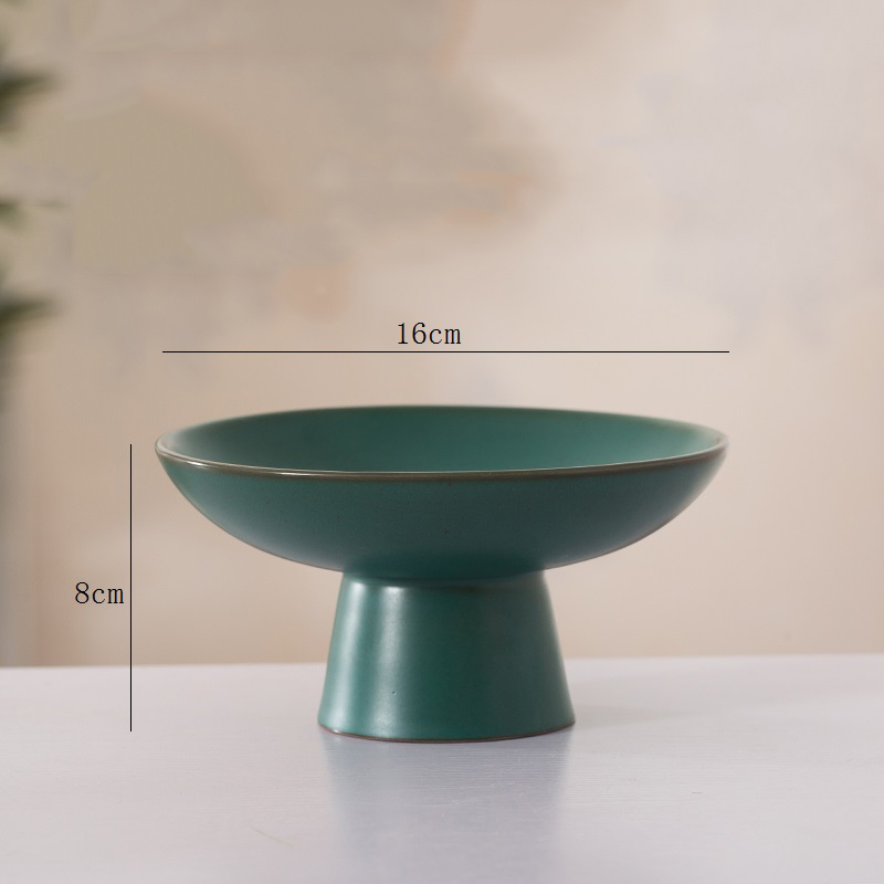 Chinese Retro Style Solid Color High Feet Ceramic ... – Grandado