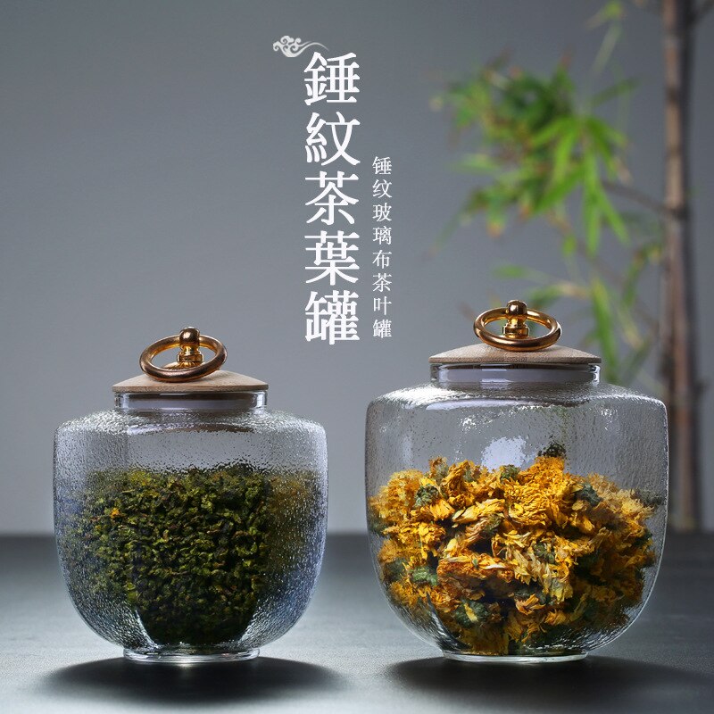 Sealed glass can kitchen storage can glass tea can... – Grandado