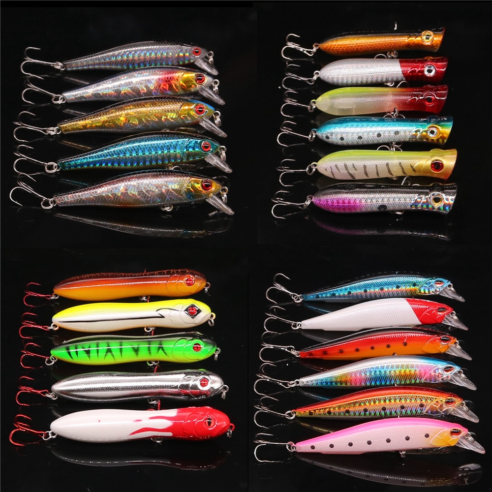 22pcs /Lot Fishing Lures Set Mixed 4 Models Minnow... – Grandado