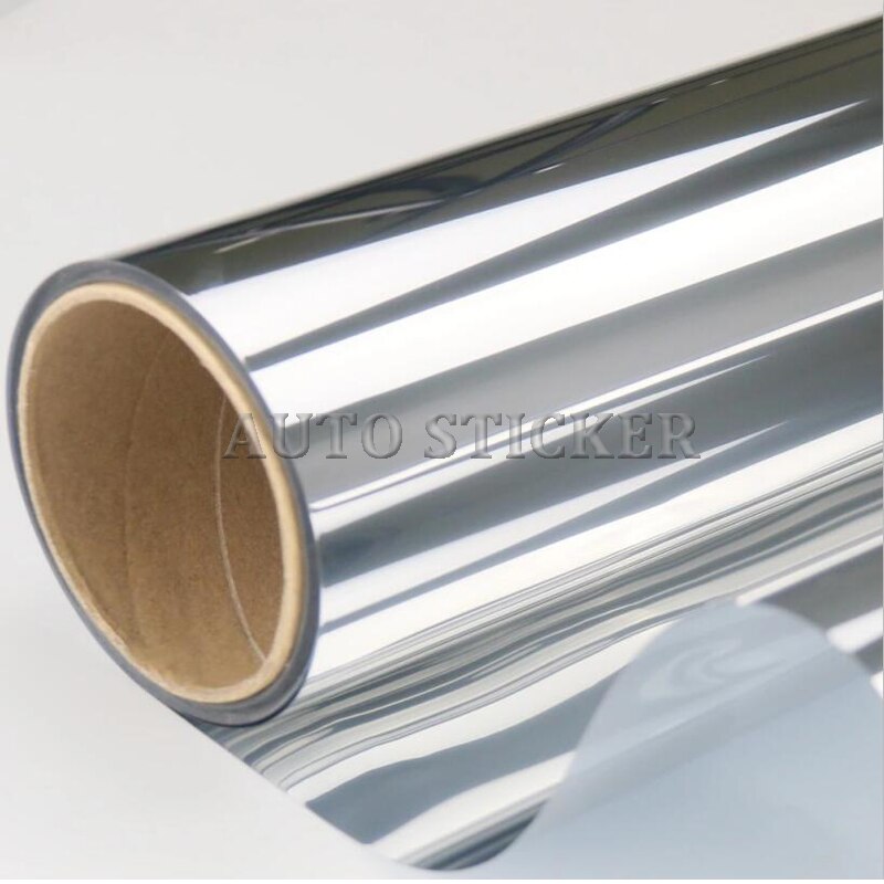 50 cm * 200 cm/lot Spiegel Zilver Zonne-Glasfolie ... – Grandado